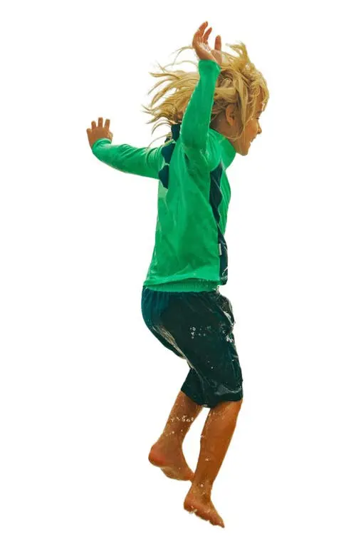 ROARSOME Quarter Zip Long Sleeve Rash Guard - Green