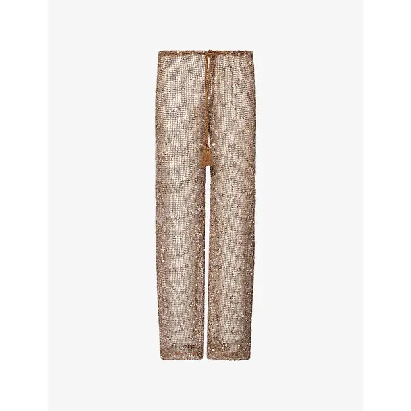 JADED LONDON Sequin Drawstring Trousers