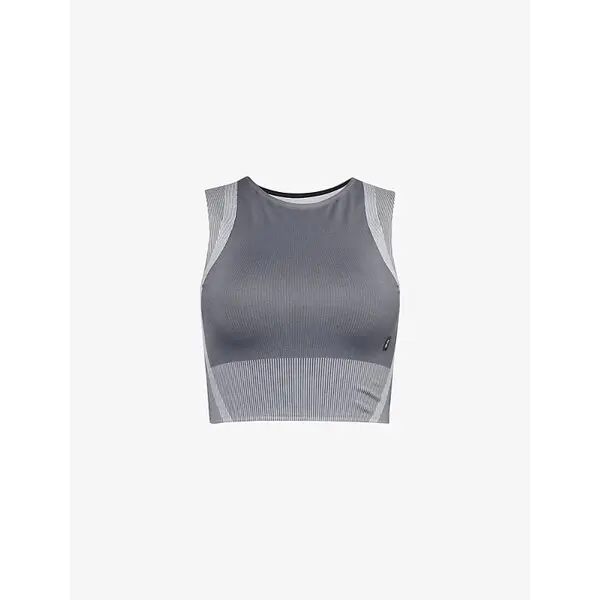 On Studio Knit Crop Top - Rock Glacier