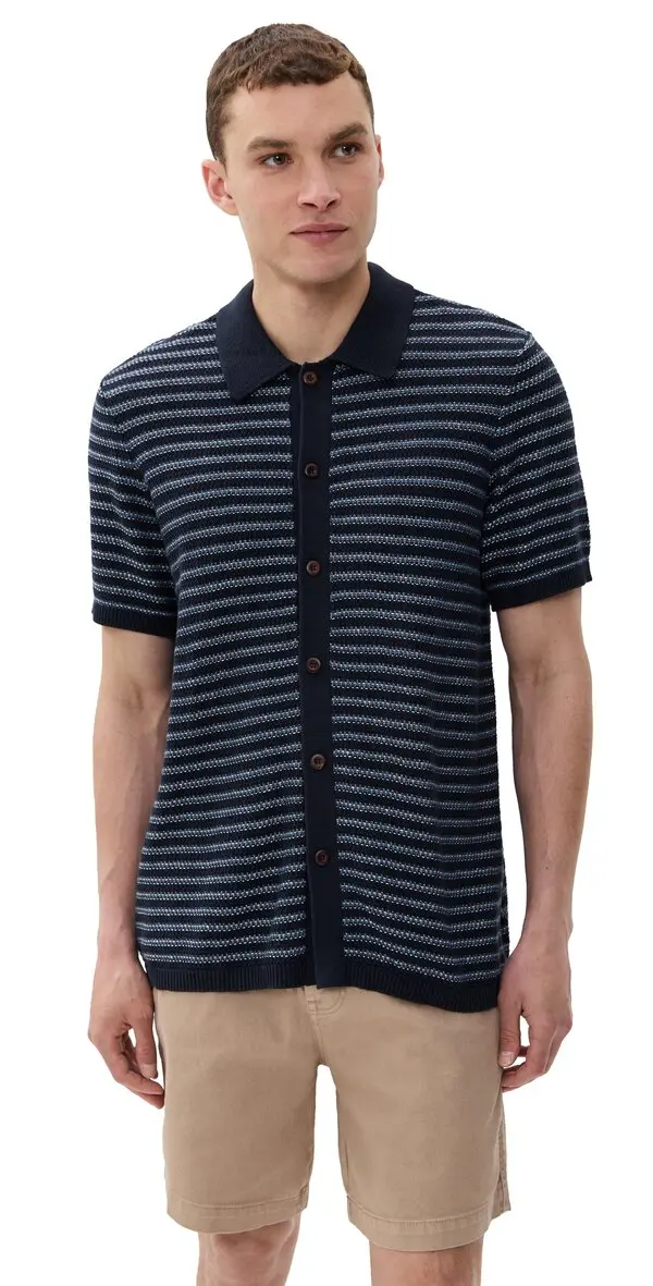Faherty Brand Lightweight Knit Collared Shirt