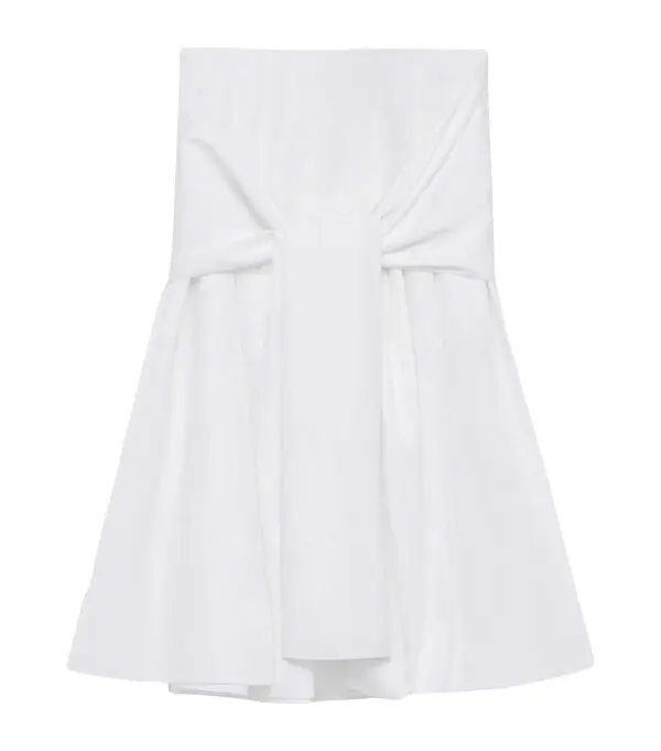 Loewe Cotton Draped Midi Wrap Skirt - White