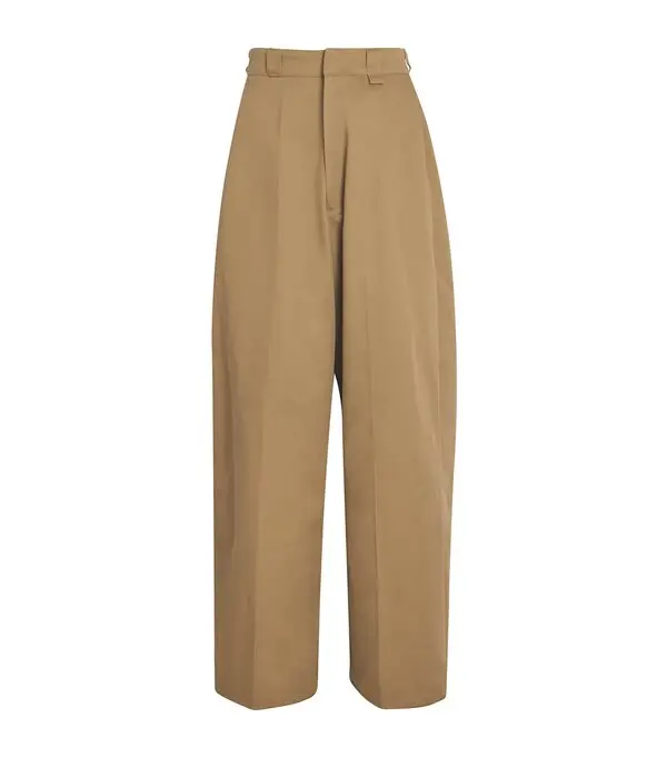 WILLY CHAVARRIA Twill Wide-leg Chinos
