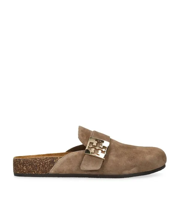 Tory Burch Suede Mellow Mules - Beige