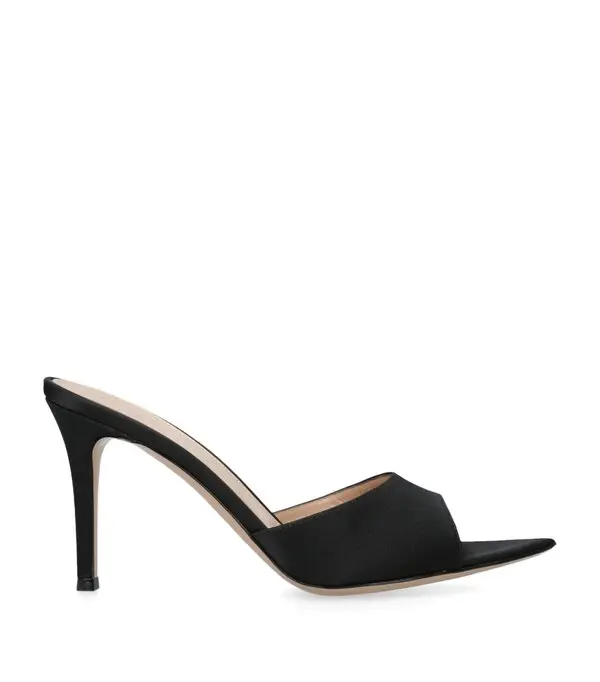 GIANVITO ROSSI Satin Elle Mules 85
