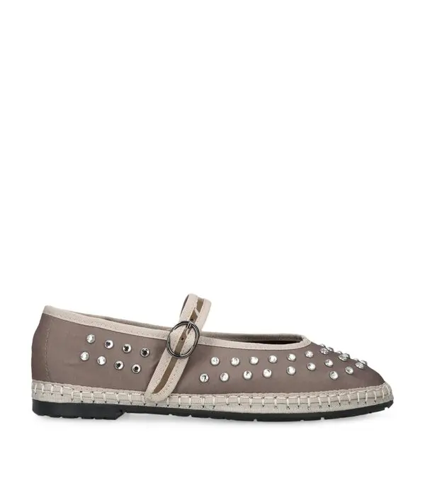 FLABELUS Embellished Mae Mary Janes - Grey