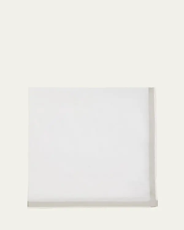 Simonnot Godard Cotton Color-edge Pocket Handkerchief