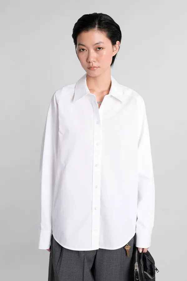 Alexander Wang Cotton Shirt With Necklace - White