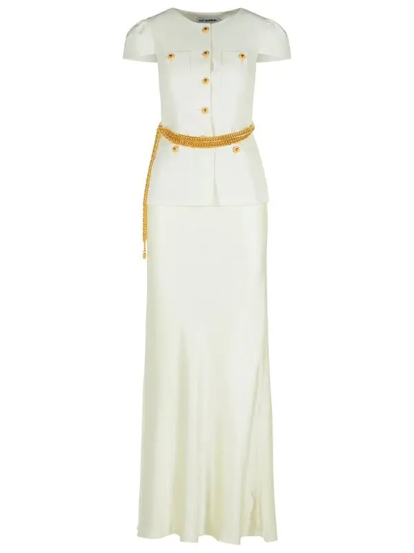 SELF-PORTRAIT Taffeta Polyester Dress - Beige