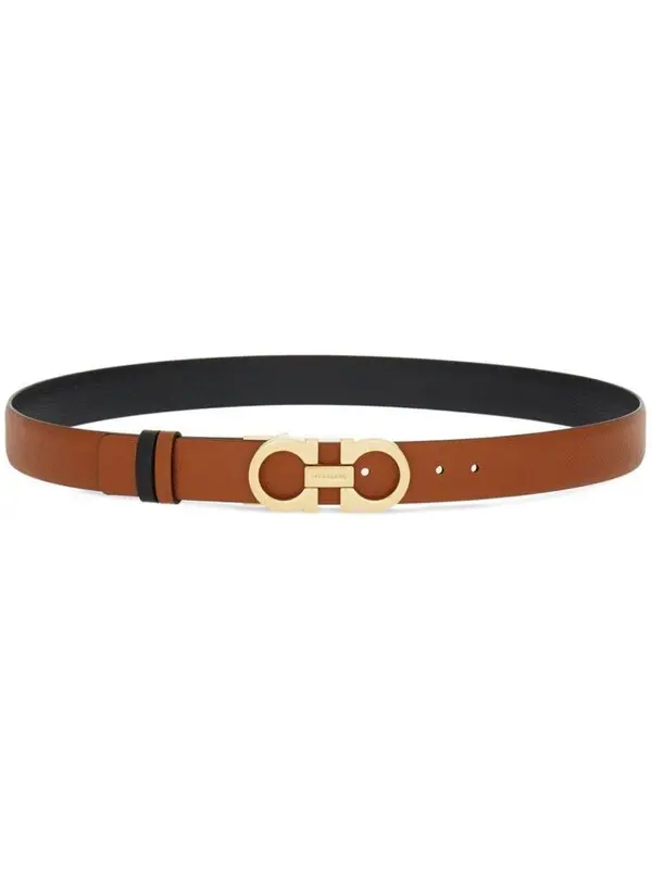 FERRAGAMO Gancini Reversible Belt H25 - Brown