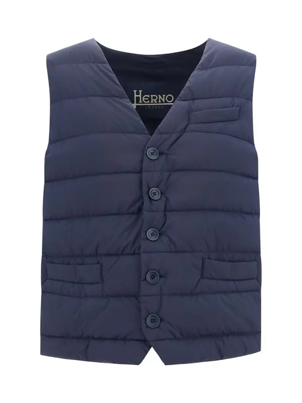 Herno Quilted Vest - Blue