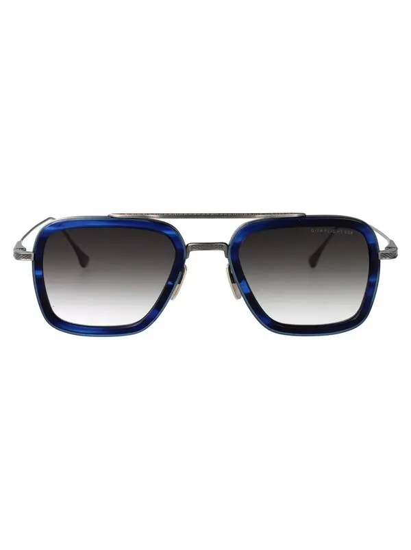 Dita Flight.006 Sunglasses - Blue Swirl - Antique Silver W/ Grey To Clear Gradient