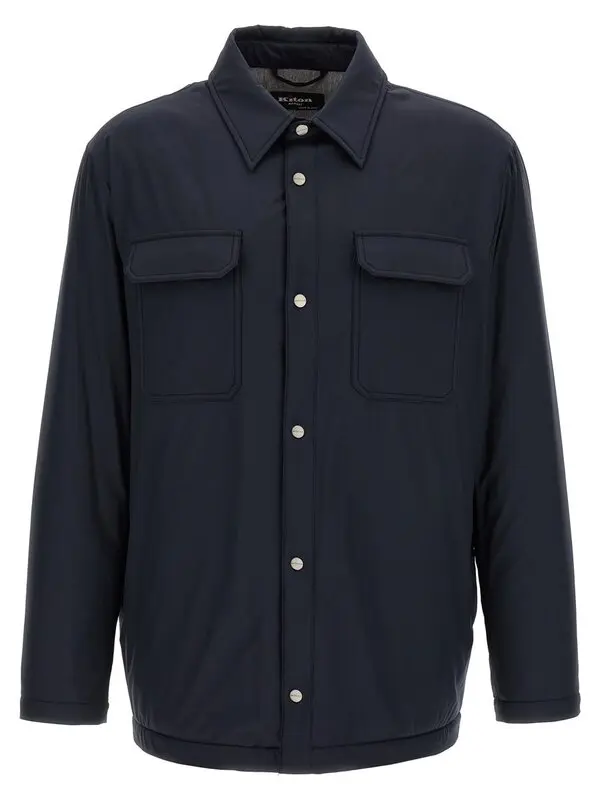 Kiton Padded Overshirt - Blue