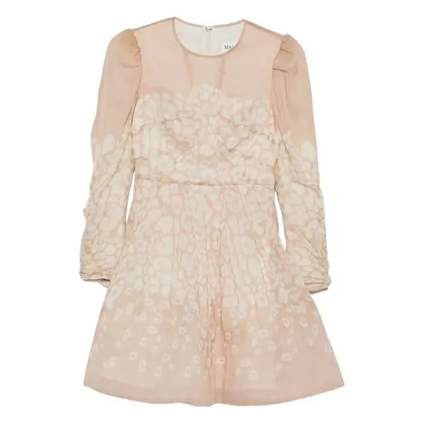 MALINA Leopard Print Dress - Beige