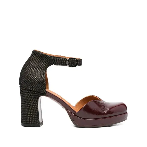 Chie Mihara Block Heel Ankle Strap Shoes - Red