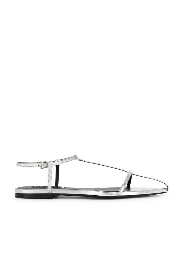 JIL SANDER Flat Sandal In Metallic