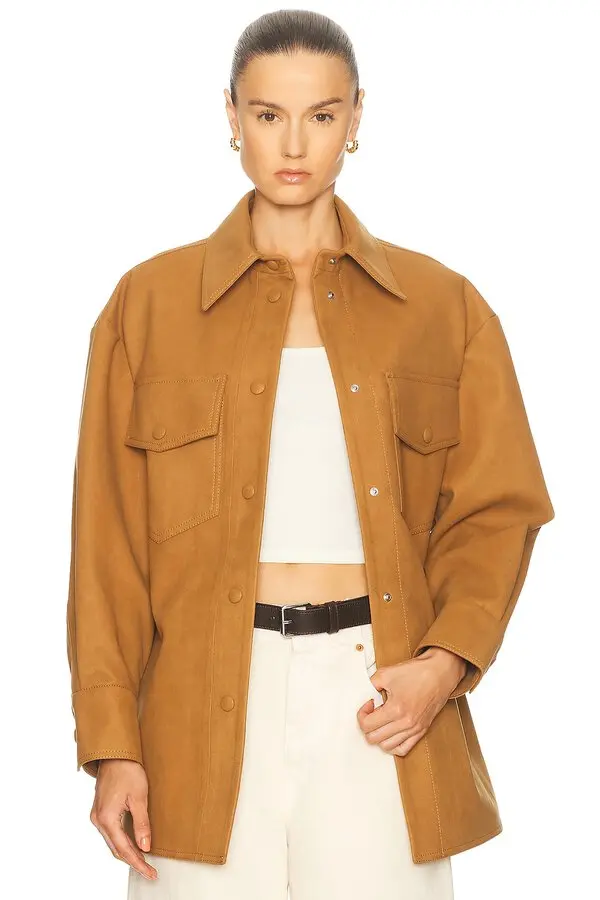 Stella McCartney Suede Overshirt - Wallnut