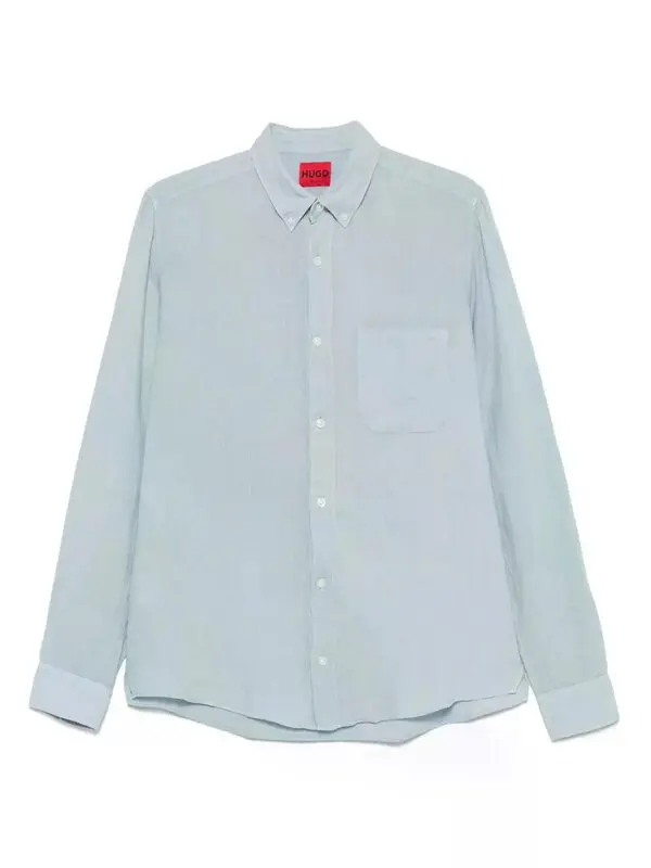 Hugo Boss Linen Shirt - Blue