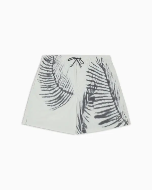 Giorgio Armani Printed Swim Trunks - Patterned