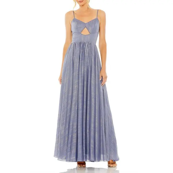 Mac Duggal Metallic Jersey Cutout Gown