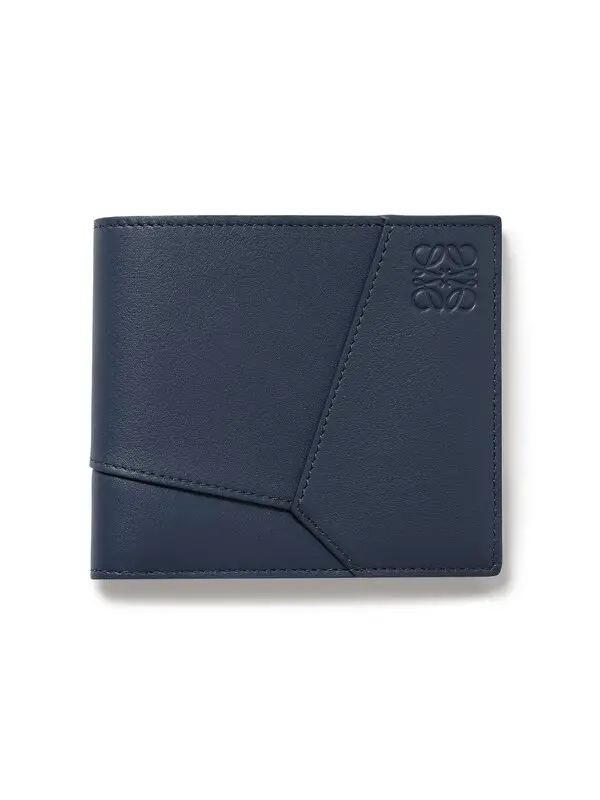 Loewe Puzzle Logo-debossed Leather Billfold Wallet - Blue