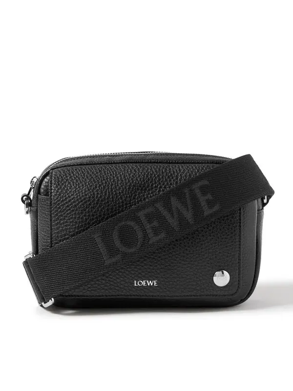 Loewe Pebble Full-grain Leather Messenger Bag