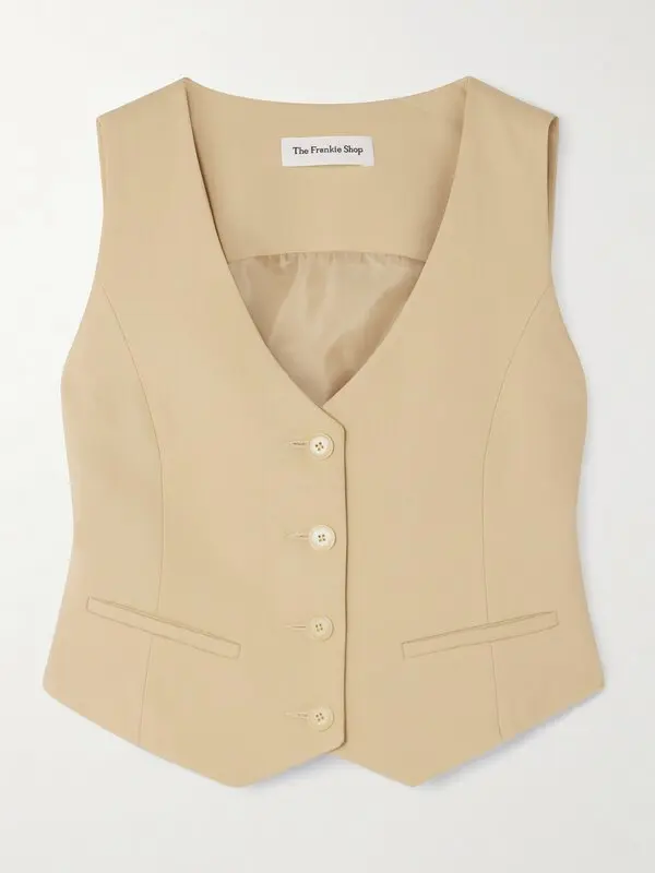 THE FRANKIE SHOP Roma Woven Vest - Neutrals