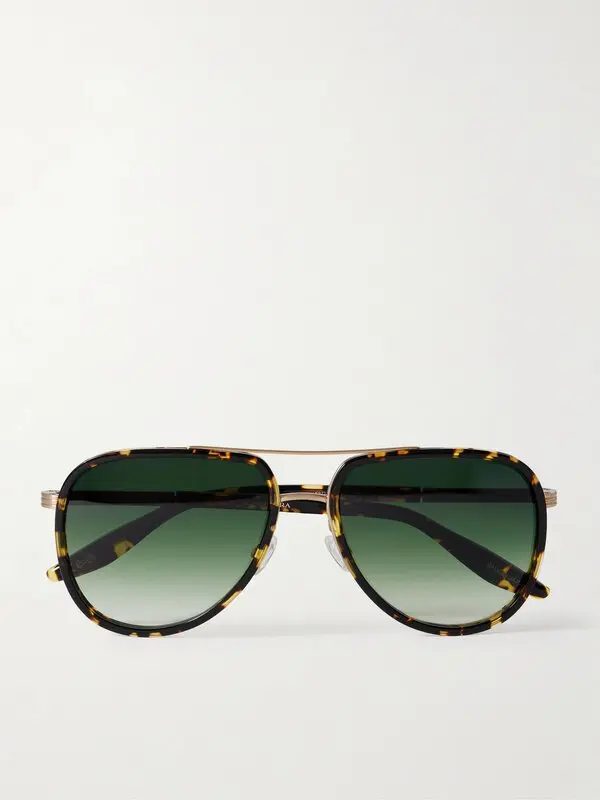 Barton Perreira Cani Aviator-style Sunglasses - Tortoiseshell