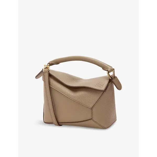 Loewe Puzzle Edge Mini Leather Cross-body Bag - Taupe
