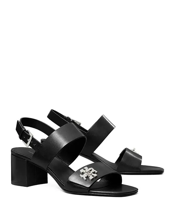 Tory Burch Turnlock Heeled Sandal - Perfect Black