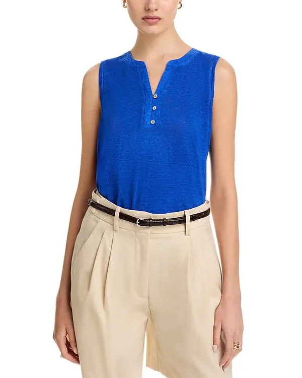 Tommy Bahama Lexie Linen Sleeveless Top - Cobalt Haze