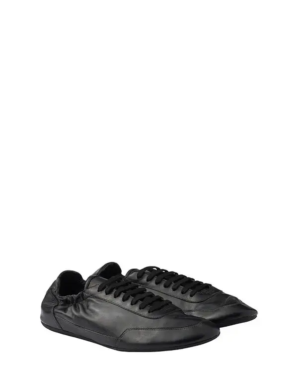 Prada Leather Sneakers - Black
