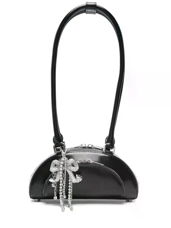 SELF-PORTRAIT Curved Shoulder Bag With Charm Detail