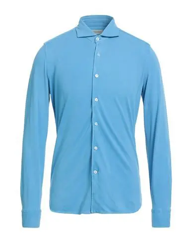 GHIRARDELLI Washed Shirt Azure Size Cotton