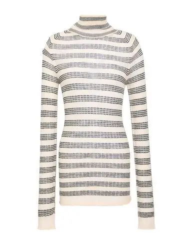 ALYSI Striped Knit Turtleneck