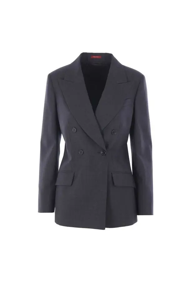 Gucci Double-breasted Wool Jacket - Slate Grey