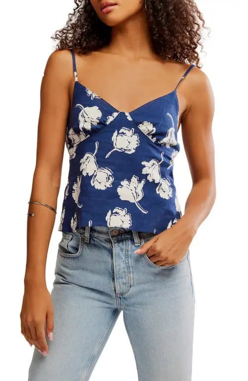 Free People Susie Floral Camisole - Navy Combo
