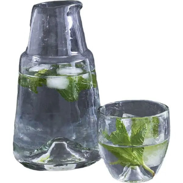 THE COLLECTIVE HOME Pebbled Bedside Carafe Set