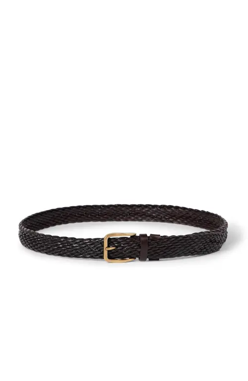 Brunello Cucinelli Braided Leather Belt - Brown