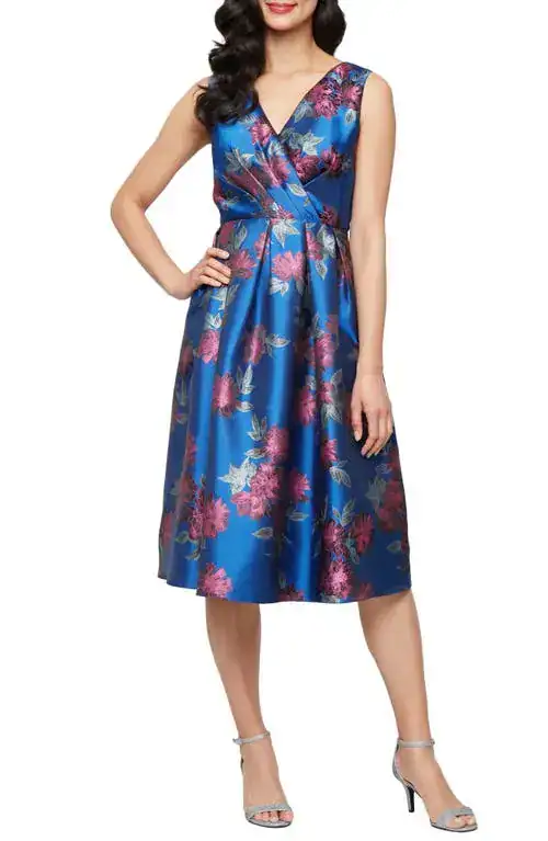 sl fashions cocktail dress 3/4 Sleeve Sequin Lace Cocktail Dress – S.L. Fashions