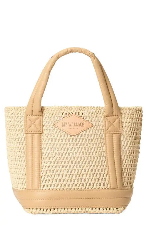 Mz Wallace Mini Crochet Tote - Camel