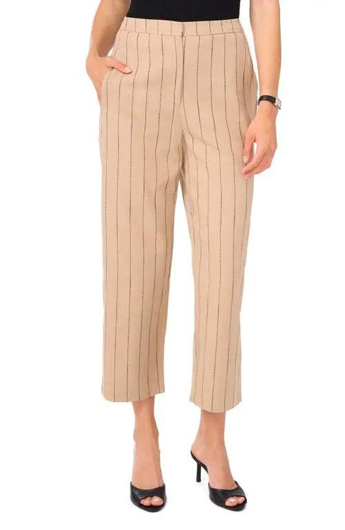 Halogen Stripe Linen & Cotton Crop Pants