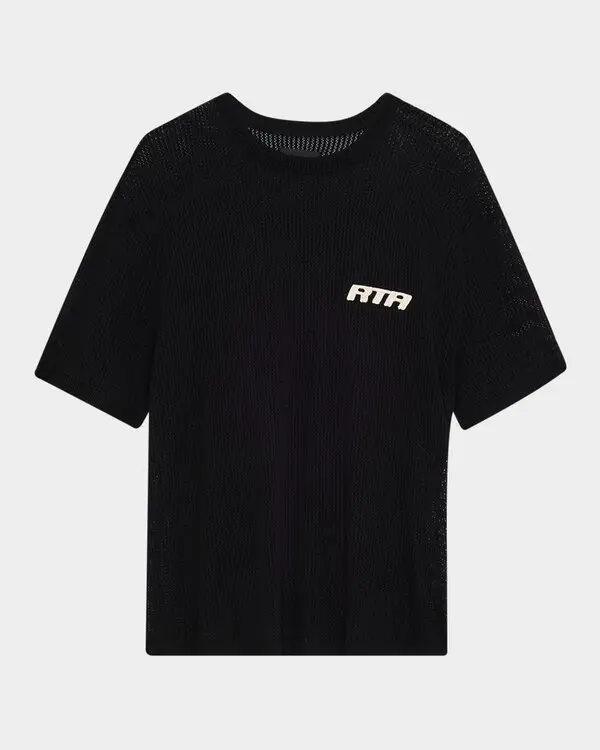 RtA Ian Short-sleeve Mesh Logo T-shirt