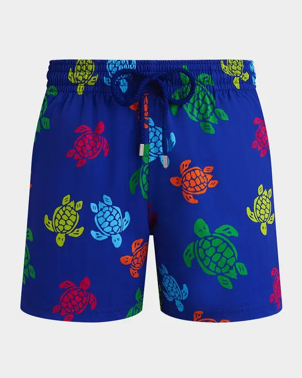 Vilebrequin Stretch Turtle Print Swim Trunks - Marrakech