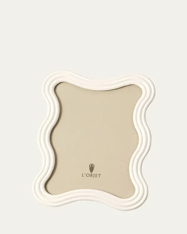 L'Objet Ripple Enamel Photo Frame, 5" X 7 - Pearlescent Enamel