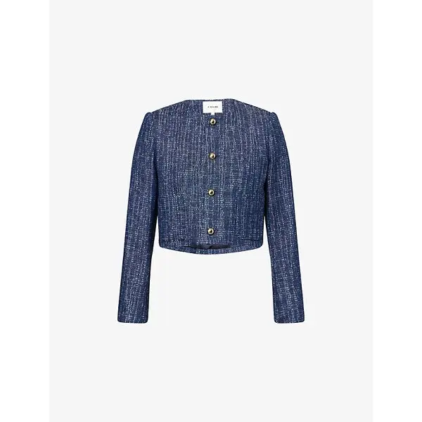 FRAME Boxy-fit Cotton-tweed Jacket