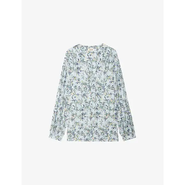 Zadig&Voltaire Tamela Floral-print Blouse - Cloud