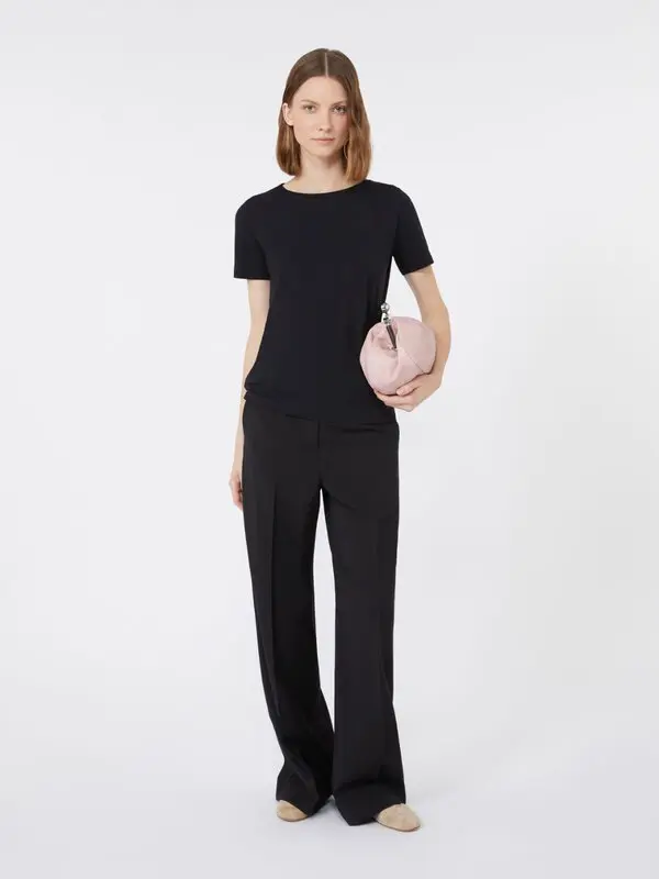 Max Mara Organic Cotton Jersey T-shirt - Black