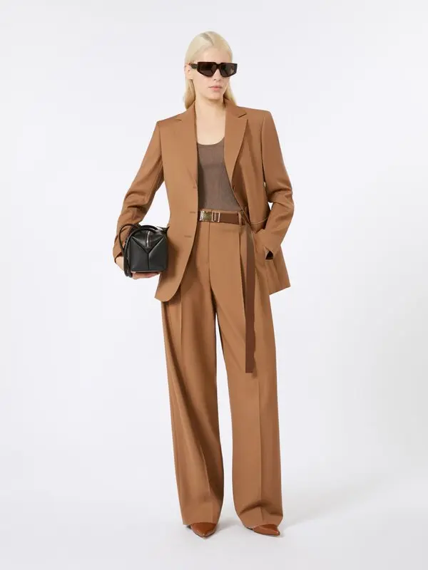 Max Mara Wool Canvas Blazer - Hazelnut Brown