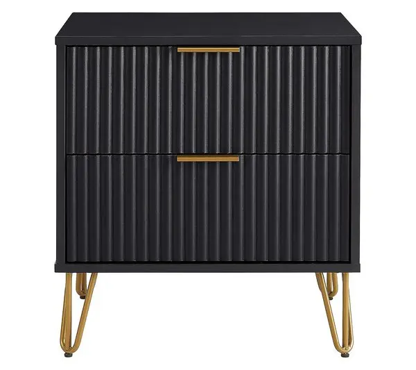 MANHATTAN COMFORT Dumbo Nightstand 2 Full Exten Sion Drawers