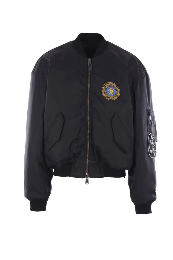 Balenciaga Oversized Padded Bomber Jacket - Black